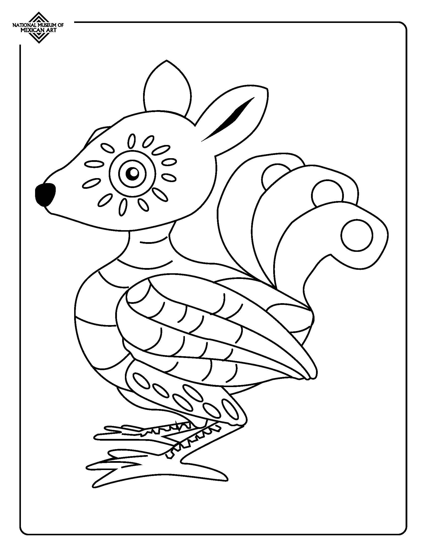 mexican folk art coloring pages printable