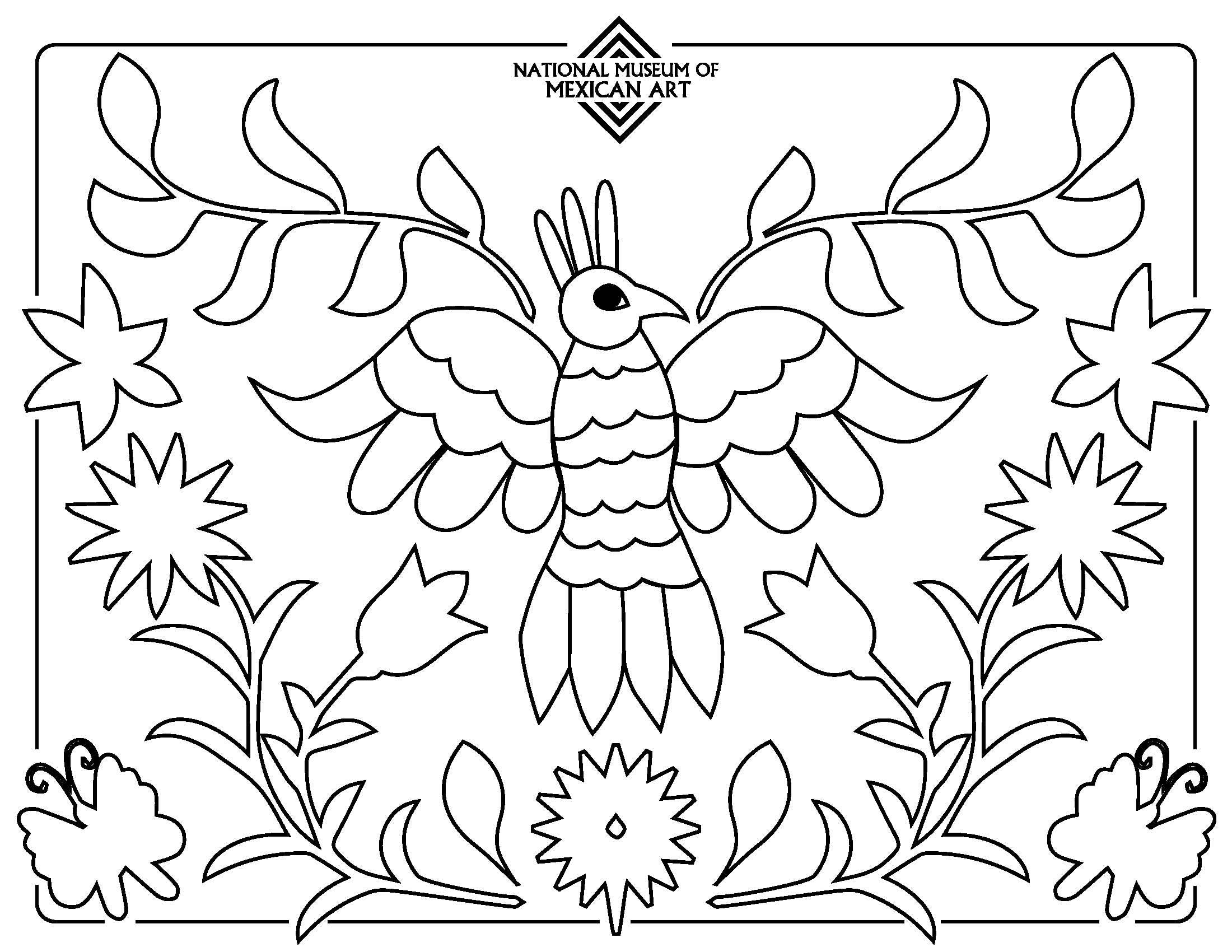 mexican folk art coloring pages printable